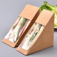 China Custom Printed Takeaway Sandwich Box for Holding Bread Burger Packaging Box Without Lid for sale