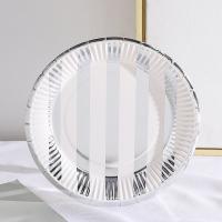 China Black Golden Disposable Tableware Set 9 Inch Paper Plates Napkin Cup Party Supplies for sale