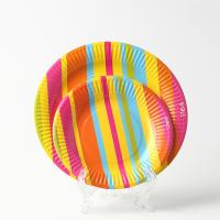China Colourful Party Plates Cups Napkins Sets for Fully Customized Disposable Paper Plates for sale
