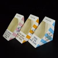 China Kraft Paper Sandwich Box with Window 100x80x60cm Food Grade Disposable Takeaway Packaging for sale