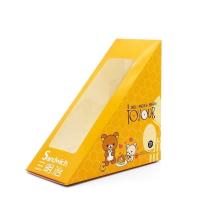 China Kraft Paper Sandwich Box with Window 100x80x60cm Food Grade Disposable Takeaway Packaging for sale