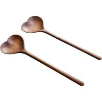 China Eco Friendly Disposable Wooden Coffee Stirrer Love Shape 25.5cm Japanese Kitchen Utensil for sale