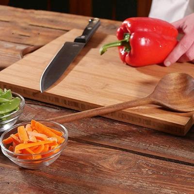 China Natural Teak Wood Spatulas Set 25.5cm Kitchen Nonstick Utensil Eco Friendly Biodegradable Wooden Spoons for sale