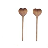 China Custom Logo Wooden Spoons 25.5cm Eco Friendly Disposable Cooking Utensils for Christmas for sale
