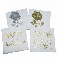 China Custom 2 Ply 3 Ply White Printed Dinner Napkins 100% Virgin Wood Pulp for sale