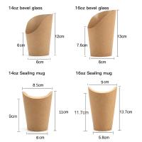 China Custom Shape Disposable Kraft Paper Cups for French Fries 10x10x8cm Eco Friendly for sale