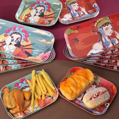 China 50PCS Waterproof Disposable Paper Plates Square Parchment Baking Reusable Bowl 6 Inch for sale