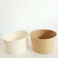 China Eco Friendly Disposable Kraft Paper Bowl with Lid 50000pcs for Noodle Salad Fruit Takeout for sale
