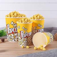 China Recyclable Striped Red and White Popcorn Containers 32 oz for Movie Theater Carnival Party for sale