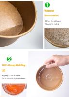 China Food Grade Disposable Paper Salad Bowl 50000pcs Custom Logo Bicolor Takeout Container for sale