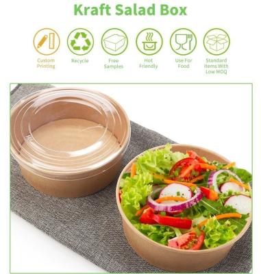 China Tableware Sample 7 Days Customized Eco Friendly Takeout Snack or Salad Paper Bowl for sale