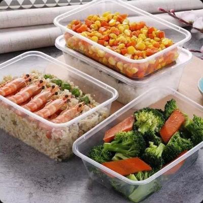 China Disposable PP Plastic Bowl with Lid 500ml Leakproof Microwavable Food Container for sale
