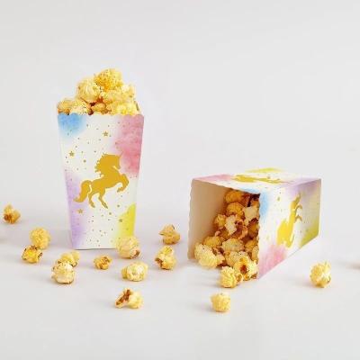 China Wholesale Disposable Popcorn Box Food Grade Cardboard Eco Friendly Customizable for Kids Vintage Craft for sale