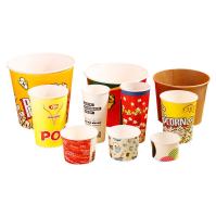 China Wholesale Disposable Popcorn Box Food Grade Cardboard Eco Friendly Customizable for Kids Vintage Craft for sale