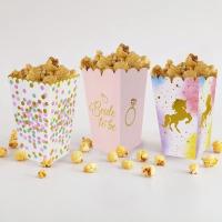 China Wholesale Disposable Popcorn Box Food Grade Cardboard Eco Friendly Customizable for Kids Vintage Craft for sale