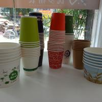 China 400-1800ml Round Paper Container Without PE Coated Bamboo Wood Material Plastic Free for sale