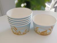 China 400-1800ml Round Paper Container Without PE Coated Bamboo Wood Material Plastic Free for sale
