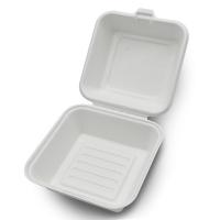 China Takeout Food Box Customized Request for 100% Compostable Disposable Bagasse Lunch Box for sale