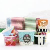 China 270ml Customized Request Disposable and Biodegradable Ice Cream Bowl in Paper Material for sale