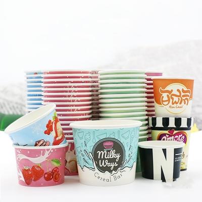China 270ml Customized Request Disposable and Biodegradable Ice Cream Bowl in Paper Material for sale