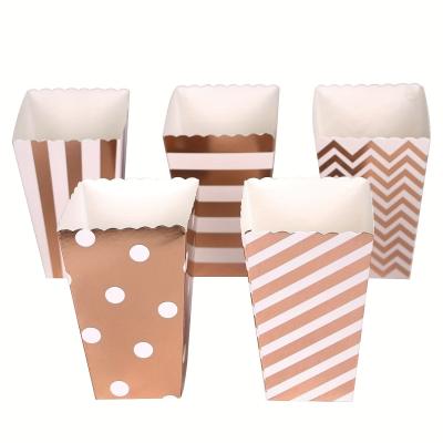 China Disposable Kraft Paper Popcorn Box 20x20x20 cm Eco-Friendly Biodegradable for Parties for sale