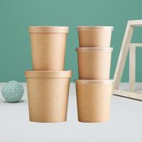 China 18oz Disposable Paper Soup Cups Eco Friendly Food Container Custom Logo for sale