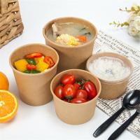 China 18oz Disposable Paper Soup Cups Eco Friendly Food Container Custom Logo for sale