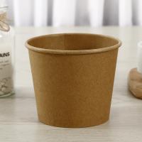 China Custom Disposable Kraft Soup Bucket 8oz to 32oz Eco-Friendly Food Container for sale