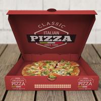 China 10 Inch Disposable Paper Pizza Box 15kg Gross Weight Custom Printing Eco Friendly Takeaway for sale