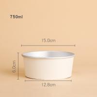 China Custom Logo Printed Disposable Aluminum Foil Kraft Paper Bowl 8oz to 32oz for sale