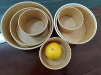 China Eco Friendly Disposable Kraft Paper Soup Bowl 8oz Pack of 50 for Hot and Cold Food for sale