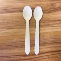 China Disposable Wooden Spoon Fork Knife Set 15.8cm Eco Friendly Camping Cutlery for sale