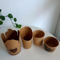 China Disposable Kraft Paper Soup Bowl 8oz 10oz 12oz for Hot Soup Salad Noodles Takeaway for sale