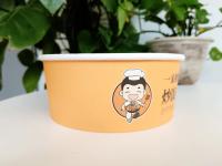 China 1100ml Disposable Kraft Paper Salad Bowl Eco Friendly Customizable for Hot and Cold Food for sale