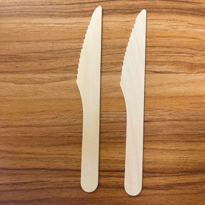 China Disposable Wooden Spoon Fork Knife Set 15.8cm Eco-Friendly Biodegradable Cutlery for Fast Food for sale