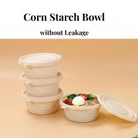 China Biodegradable Food Container Disposable Corn Starch Bowl with Estimated Delivery Time for sale