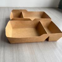 China Custom Logo Disposable Kraft Paper Salad Box 500ml Food Grade Eco Friendly Takeaway for sale