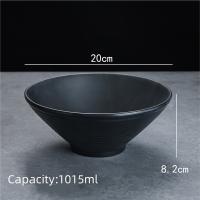 China Melamine Noodle Bowl 300-700ml White Black Custom Logo for Restaurant Home Banquet for sale