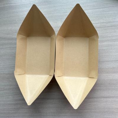 China Eco Friendly Kraft Paper Biodegradable Fast Food Container Box for Customized Request for sale