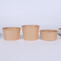 China Customized Disposable Kraft Paper Salad Bowl 12oz Eco-Friendly Biodegradable Take Away for sale