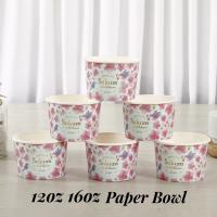 China Food Grade Ice Cream Paper Bowl Custom Printed 1000pcs per Carton for sale