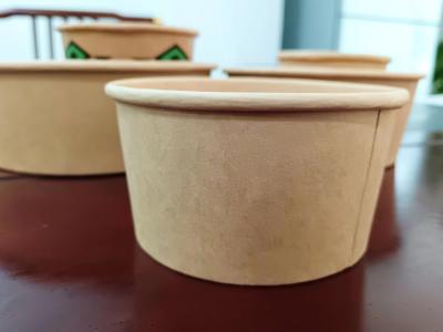China Disposable Customized Logo Kraft Paper Food Container with Return refunds Guarantee for sale