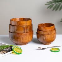 China Wholesale Eco Friendly Natural Wooden Bowls 10000 MOQ Food Grade Biodegradable Tableware for sale