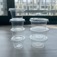 China Customized Request 1oz 1.5oz 2oz 3oz Plastic Sauce Cup for Dessert Dressing Sauces for sale