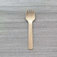 China Disposable Wooden Cutlery Set Knife Spoon 15.8cm Eco Friendly Biodegradable Custom Logo for sale