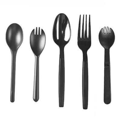 China Airline Disposable Cutlery Set Plastic Spoon Fork 14cm 18cm PP 15kg Package for sale