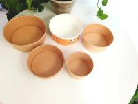China Eco-Friendly Customized Printing Water-Proof Kraft Paper Bowl with Eco-Friendly Design for sale