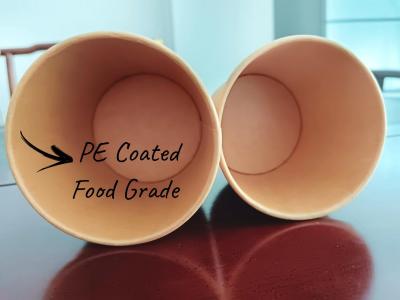 China Eco Friendly Disposable Kraft Paper Soup Bowl 12oz for Restaurant Party for sale