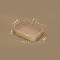 China Disposable 500ml Kraft Take Away Lunch Box Eco Friendly Food Container for Fast Food for sale