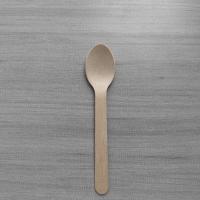 China Eco-Friendly Disposable Wooden Cutlery Set 15.8cm for Camping Biodegradable Natural Color for sale
